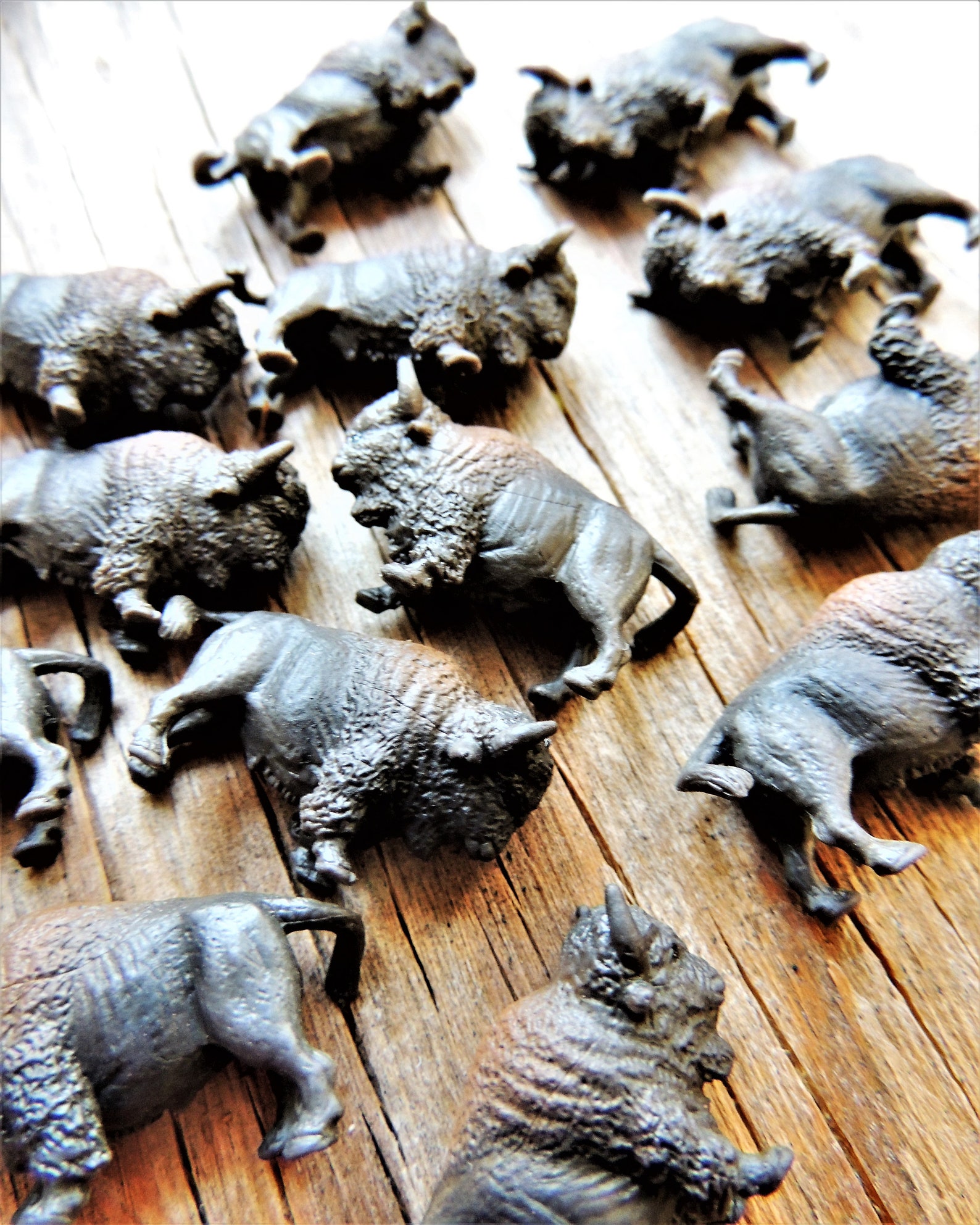 MINIATURE Bison Animal Mini Figurines Figures Dollhouse - Etsy