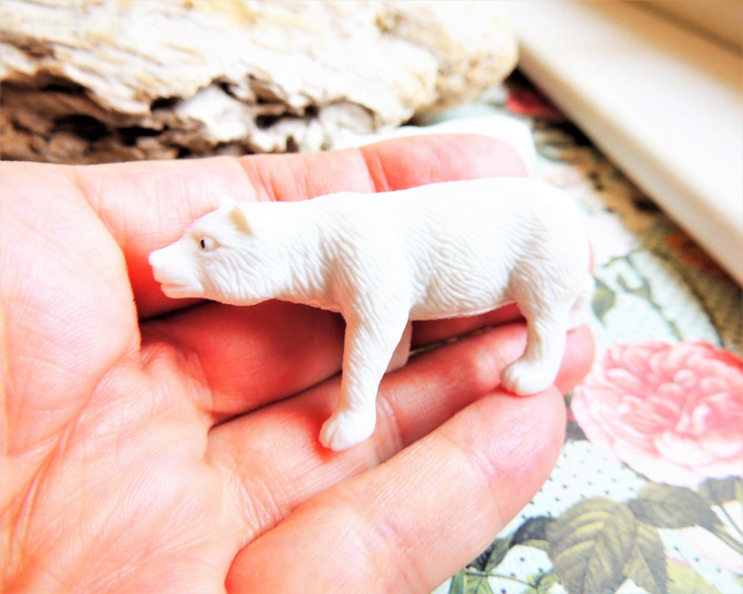 MINIATURE POLAR BEAR Animal Figures Figurine Mini Fairy Gardens ...