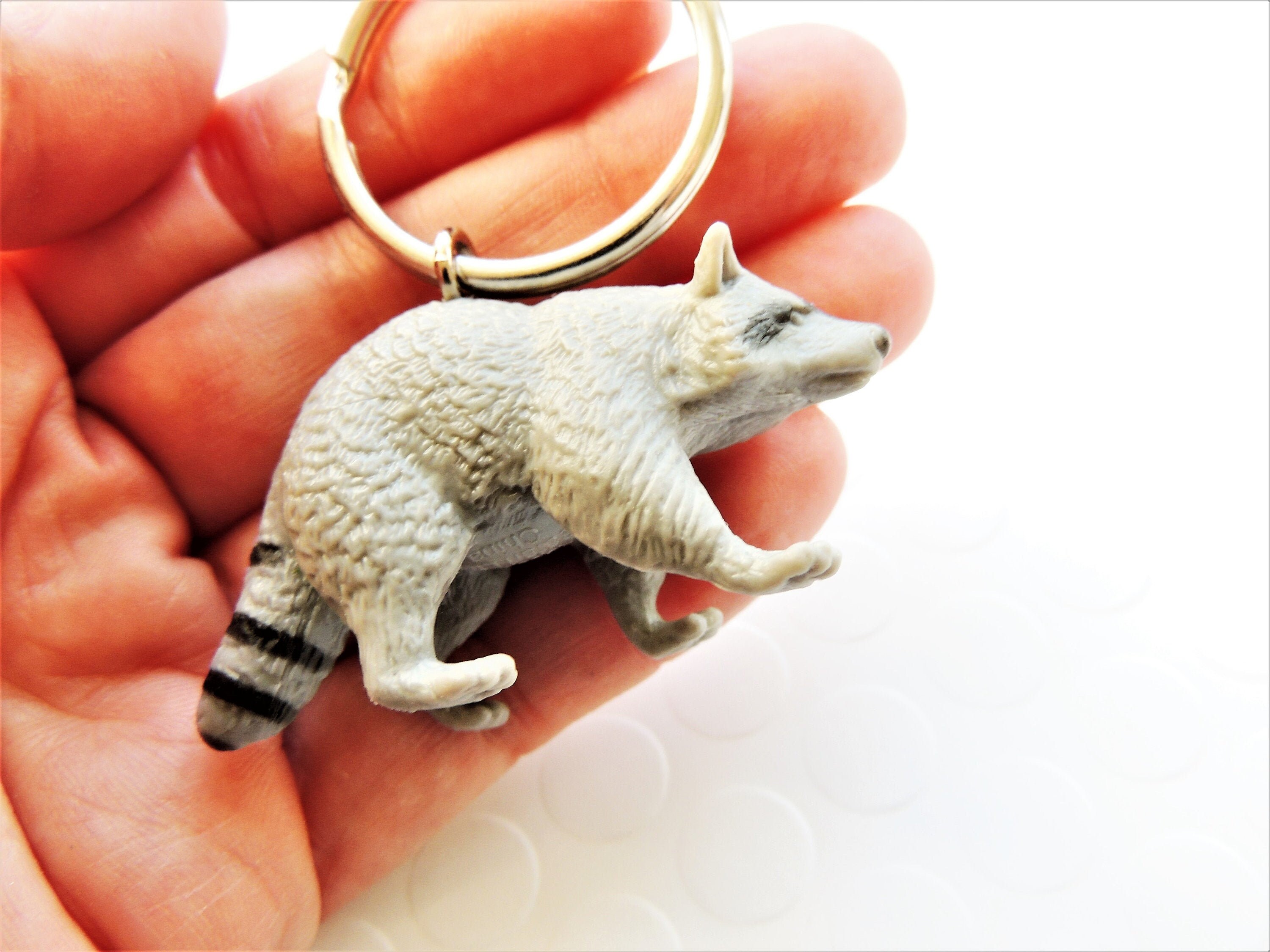 KEYCHAIN Key Chain RACCOON Key Ring Key Fob Animal Cute Fun | Etsy
