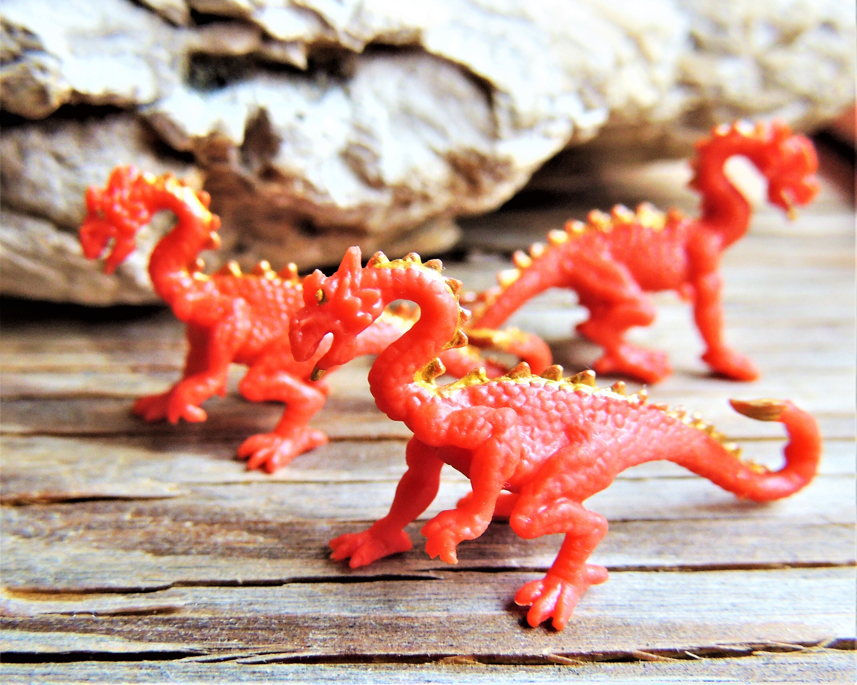 Tiny MINIATURE DRAGON Orange Mini Figurine Figures Fairy | Etsy