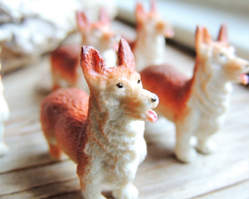DOG Corgi MINIATURE Animals Figurines Figures Puppy Fairy - Etsy