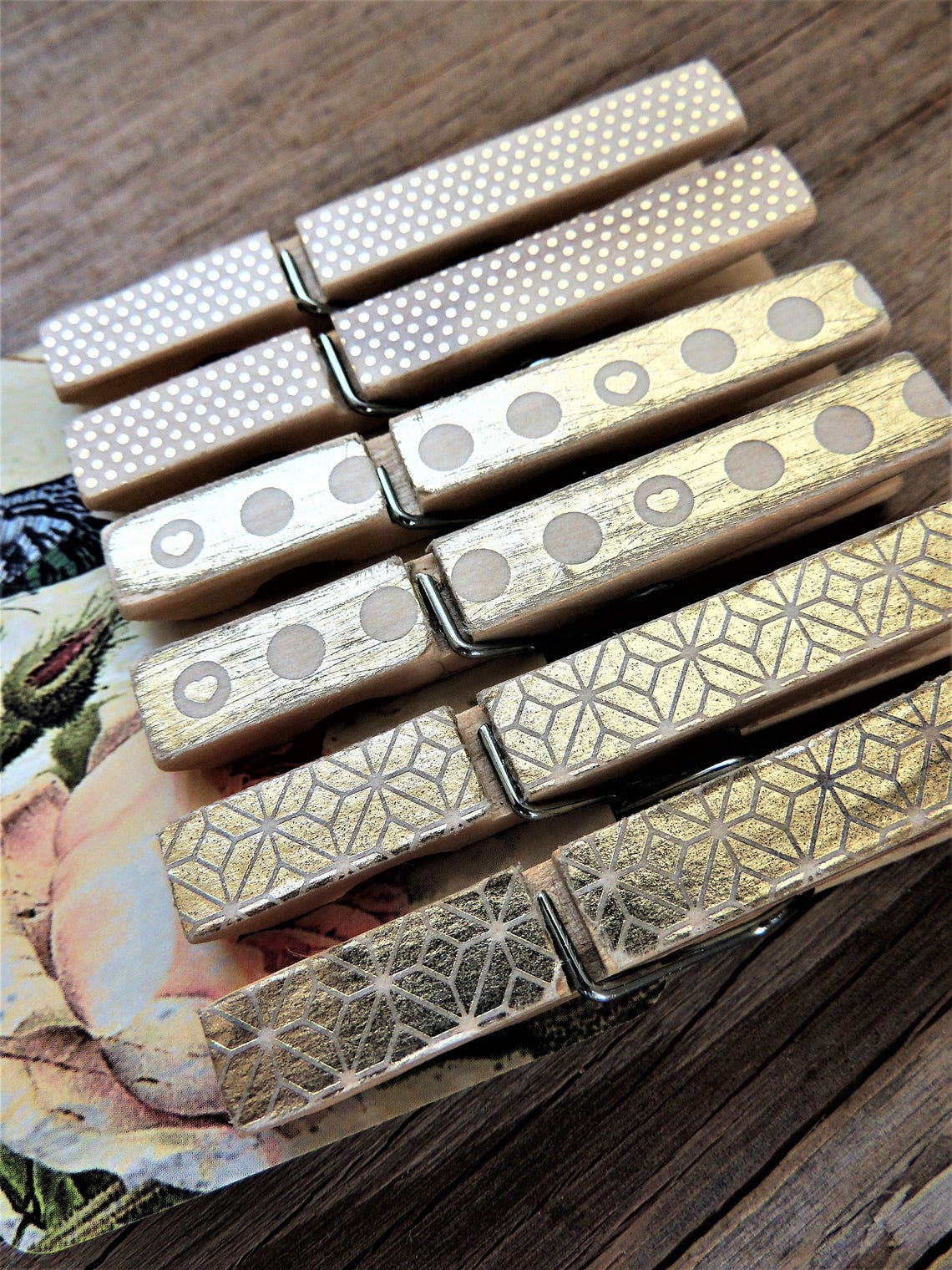 GOLD CLOTHESPINS Clothes Pin Decorative Magnets Push Pin - Etsy