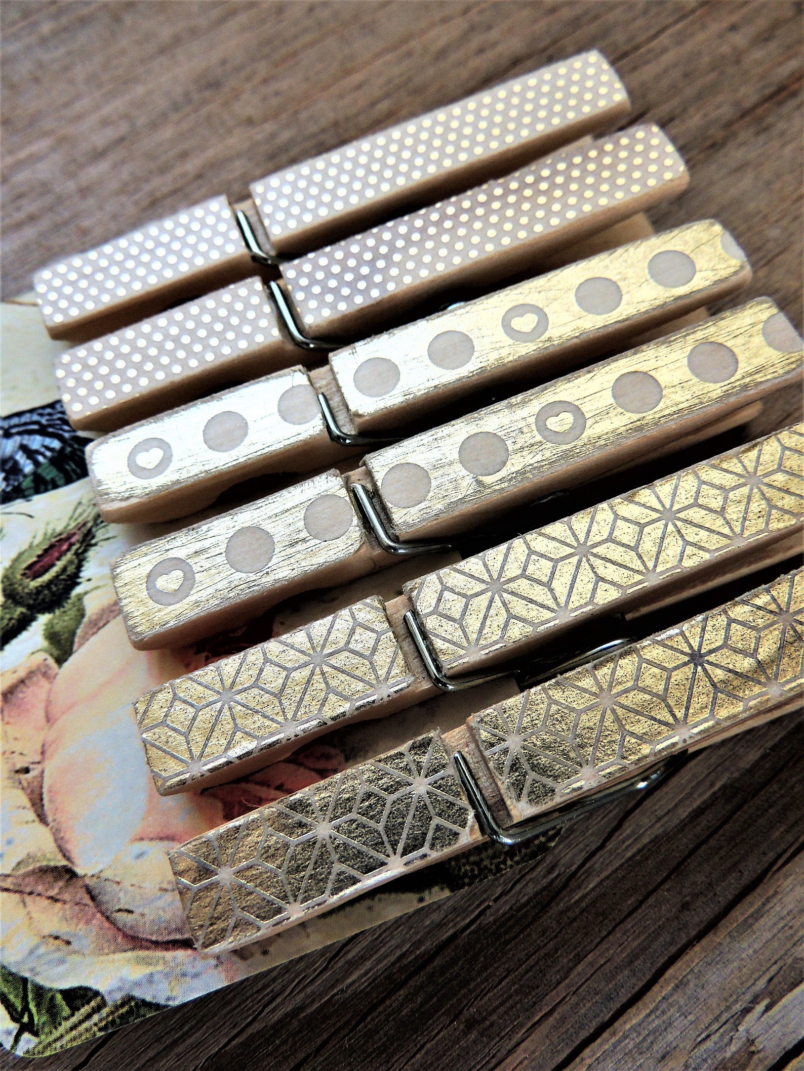 GOLD CLOTHESPINS Clothes Pin Decorative Magnets Push Pin - Etsy