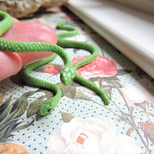 MINIATURE ANIMALS Green SNAKE Figurines Figure Boa Viper Python Mamba Terrarium Fairy Garden ...