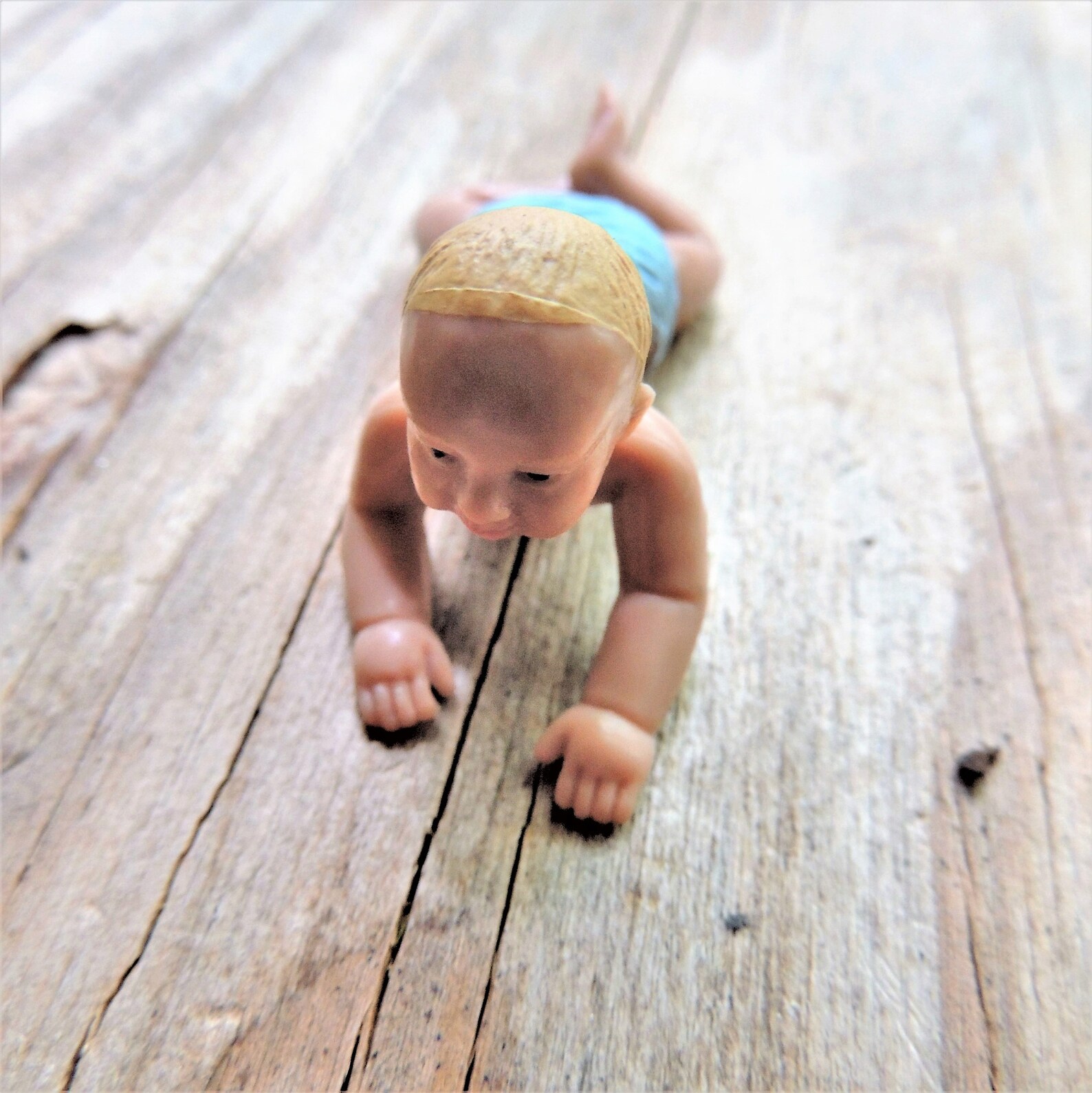 MINIATURE CRAWLING BABY Figurine Person Plastic Figure Fairy - Etsy