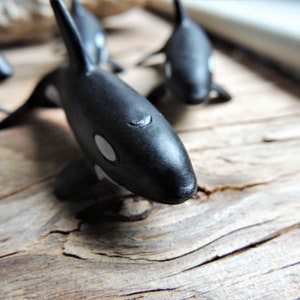 MINIATURE KILLER WHALE Orca Ocean Animal Figures Figurines Dollhouse ...