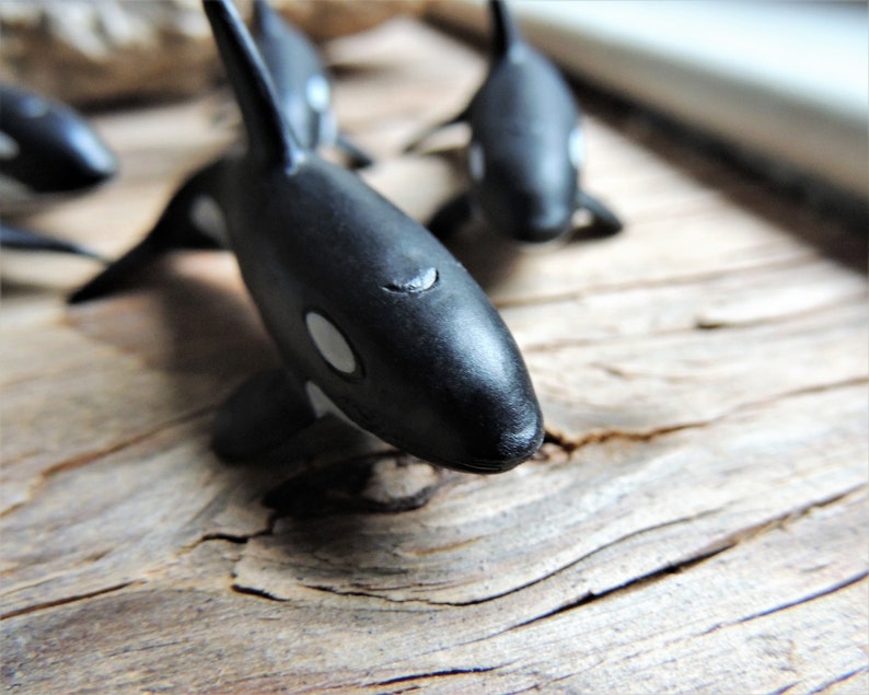 MINIATURE KILLER WHALE Orca Animal Figures Figurines Dollhouse | Etsy