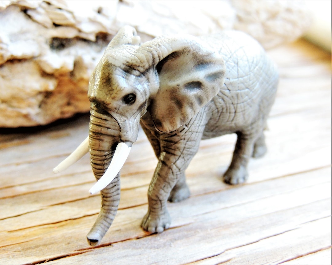MINIATURE AFRICAN ELEPHANT Animal Figurines Figures Fairy Garden ...