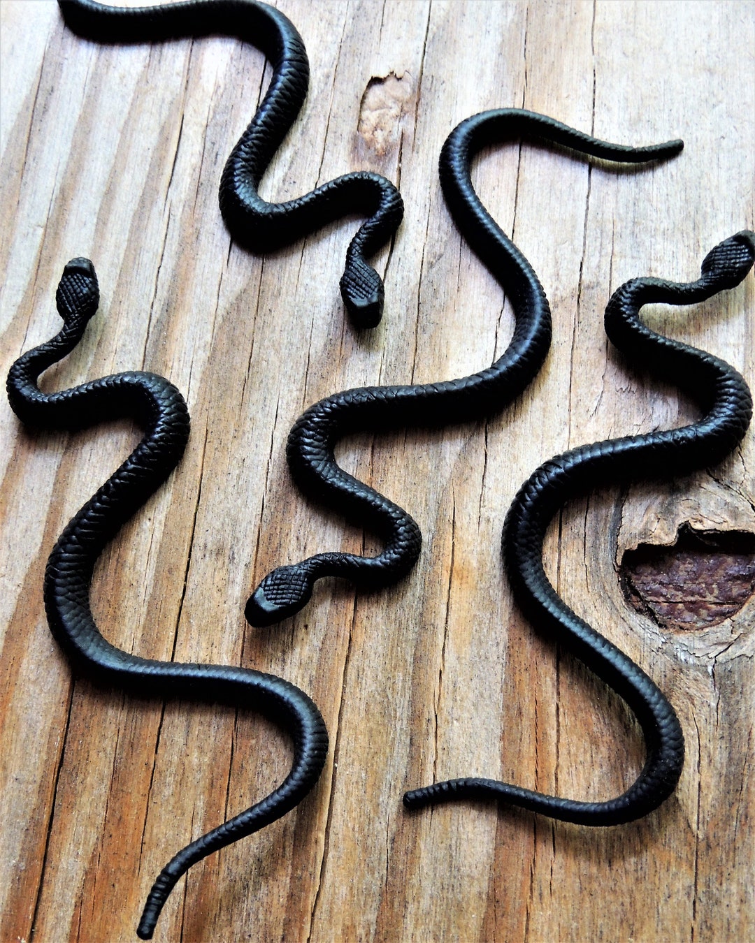 MINIATURES BLACK SNAKE Animal Figures Figurines Dollhouse - Etsy