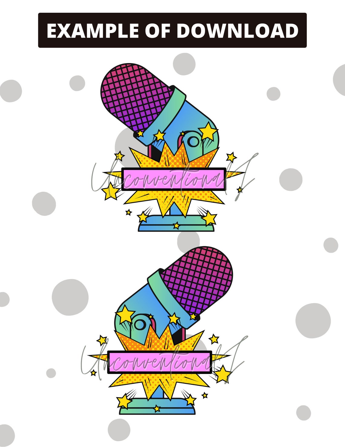 Microphone PRINTABLE PDF RA Door Decs Student Desk Name Plates Name ...