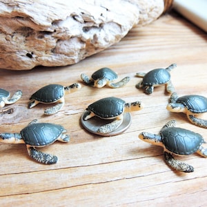 SEA TURTLE MINIATURE Animal Figurine Figures Micro Minis Dollhouse ...