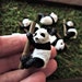 MINIATURE BABY PANDA Bamboo Animal Figures Figurines Dollhouse Fairy ...
