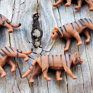 MINIATURE ANIMALS TIGER Figure Figurine Micro Mini Tigers Fairy Garden ...