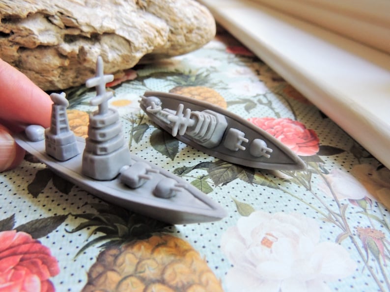 MINIATURE BATTLESHIP Boat Ship Figure Figurine Fairy Garden | Etsy