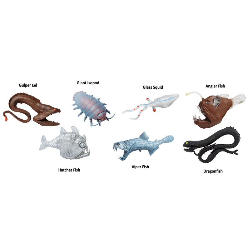 MINIATURE DEEP SEA Creatures Figure Set Figurine Terrarium Fairy Garden ...