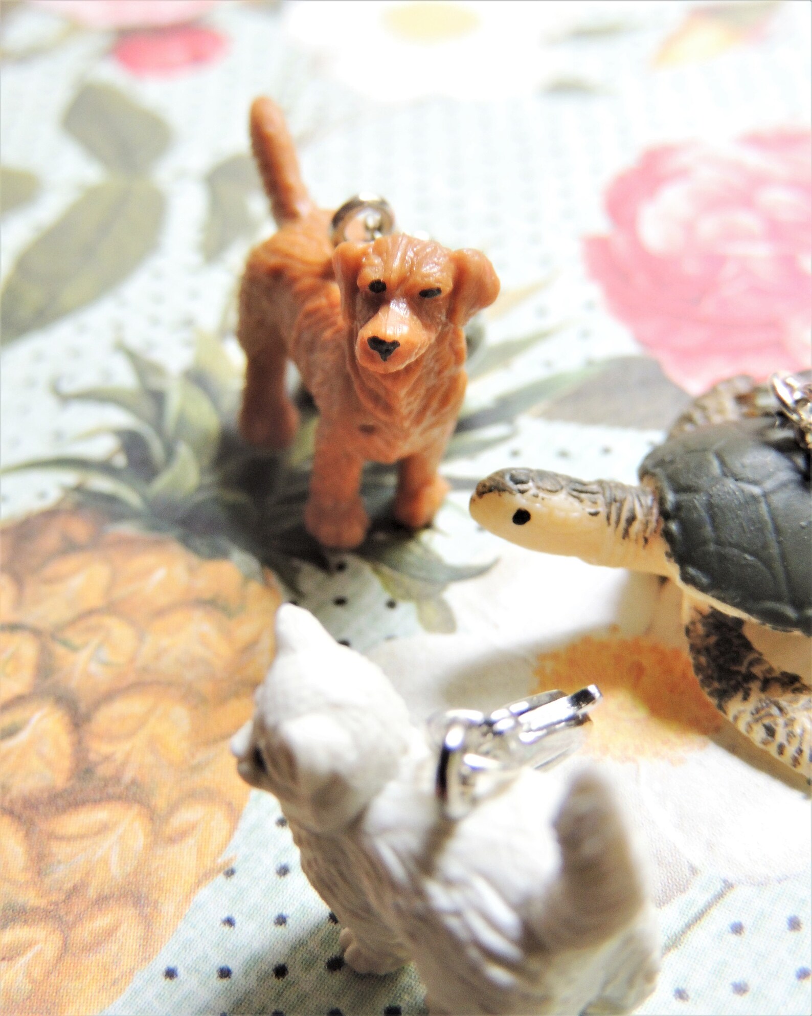 CLIP-ON CHARMS Tiny Animal for Bracelet Cell Phone Planner Kindle ...