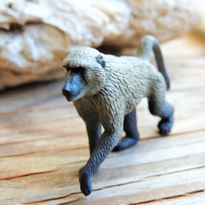 MINIATURE CAPE BABOON Animal Figurines Figures Fairy Garden Dollhouse ...