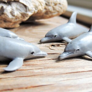 MINIATURE BOTTLENOSE DOLPHIN Sea Animal Figure Figurine Dollhouse Fairy ...