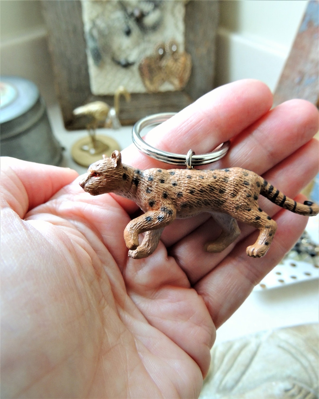 KEYCHAIN Key Chain OCELOT Key Ring Key Fob Animal Cute Fun Cool Unique ...