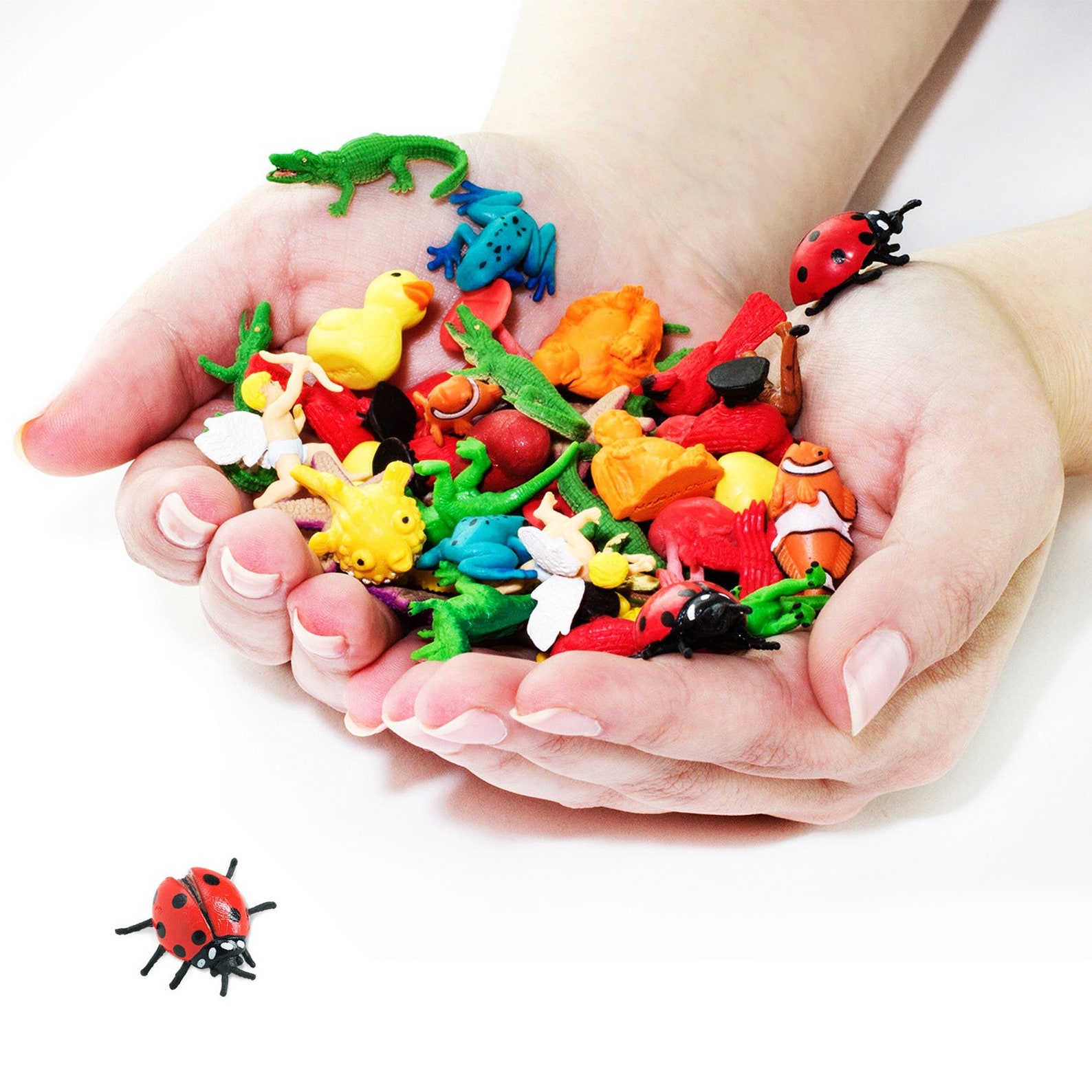 MINIATURE LADYBUG Animals Insect Figures Figurine Fairy Garden ...