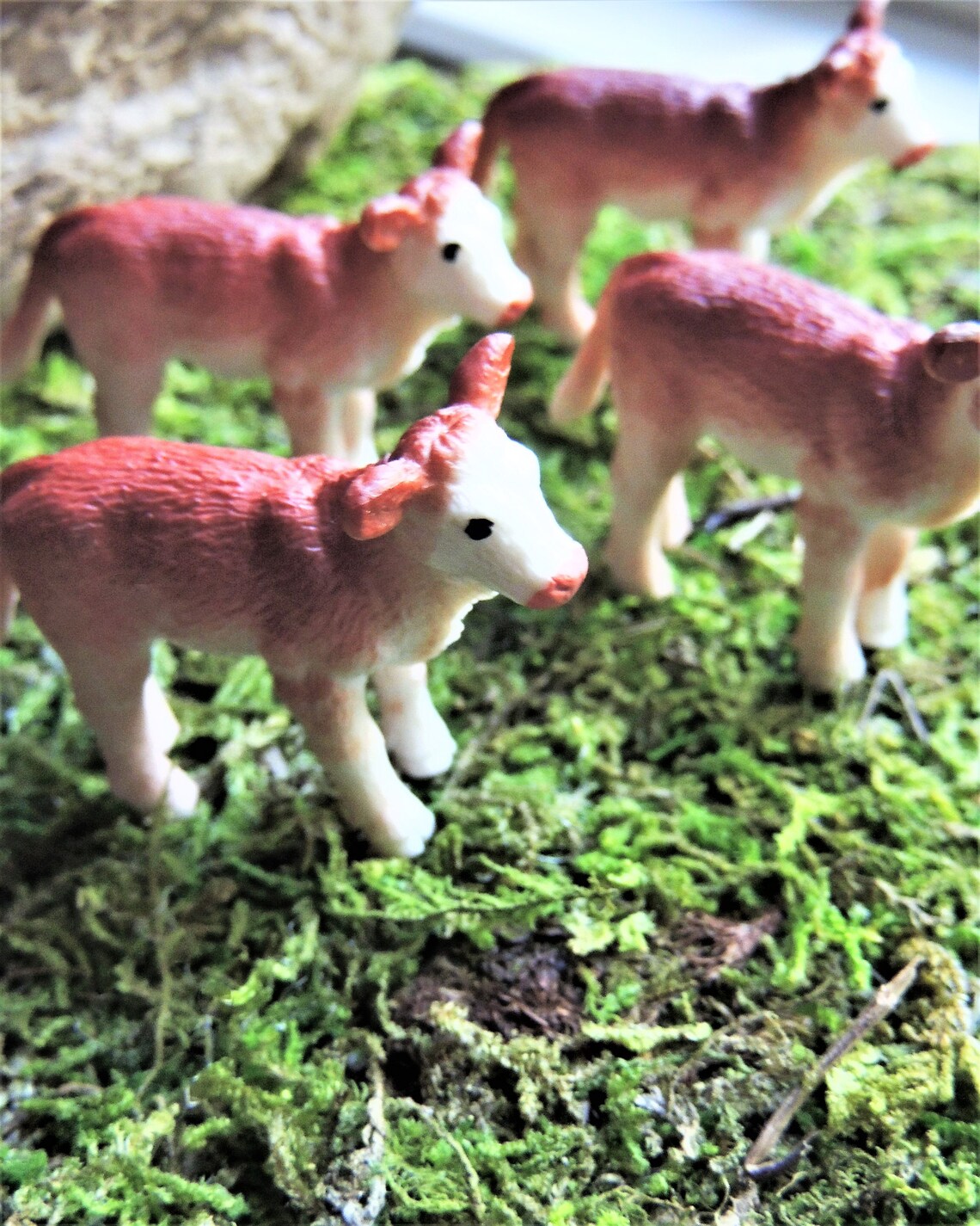 MINIATURE COW CALF Hereford Cattle Farm Animal Plastic Figures - Etsy