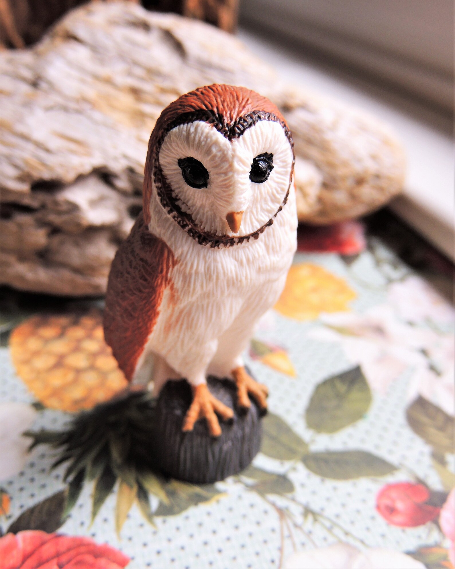 Large MINIATURE BARN OWL Bird Animals Figure Figurine Diorama - Etsy