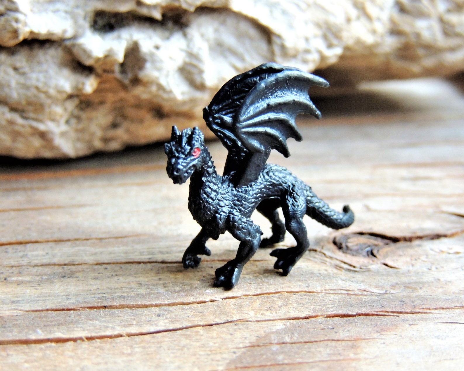MINIATURE Black DRAGON Mini Figurine Tiny Micro Mini Figure - Etsy