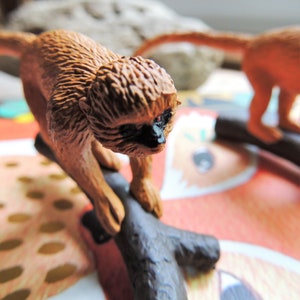 MINIATURE ANIMALS Red Tail MONKEY Plastic Animal Figure Figurines Doll ...