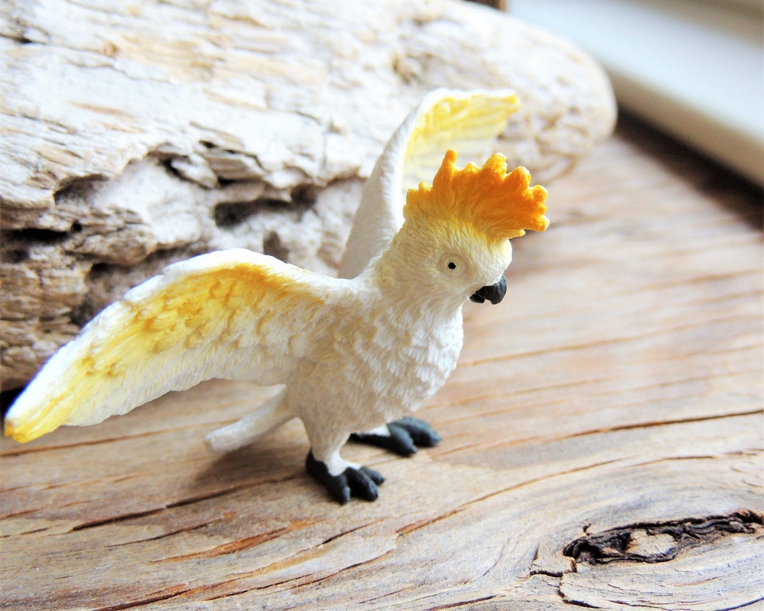 MINIATURE Animals Figurine Figures COCKATOO Bird Fairy Garden Dollhouse ...