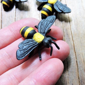 Tiny Mini MINIATURE Bumble Bees Insect Animal Figurines Figures ...