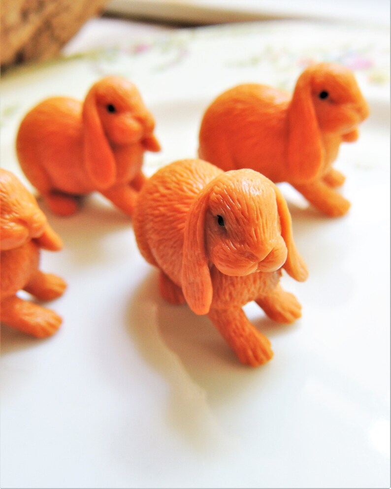 Rabbit MINIATURE BUNNY Lop Eared Animals Plastic Toy Figures | Etsy