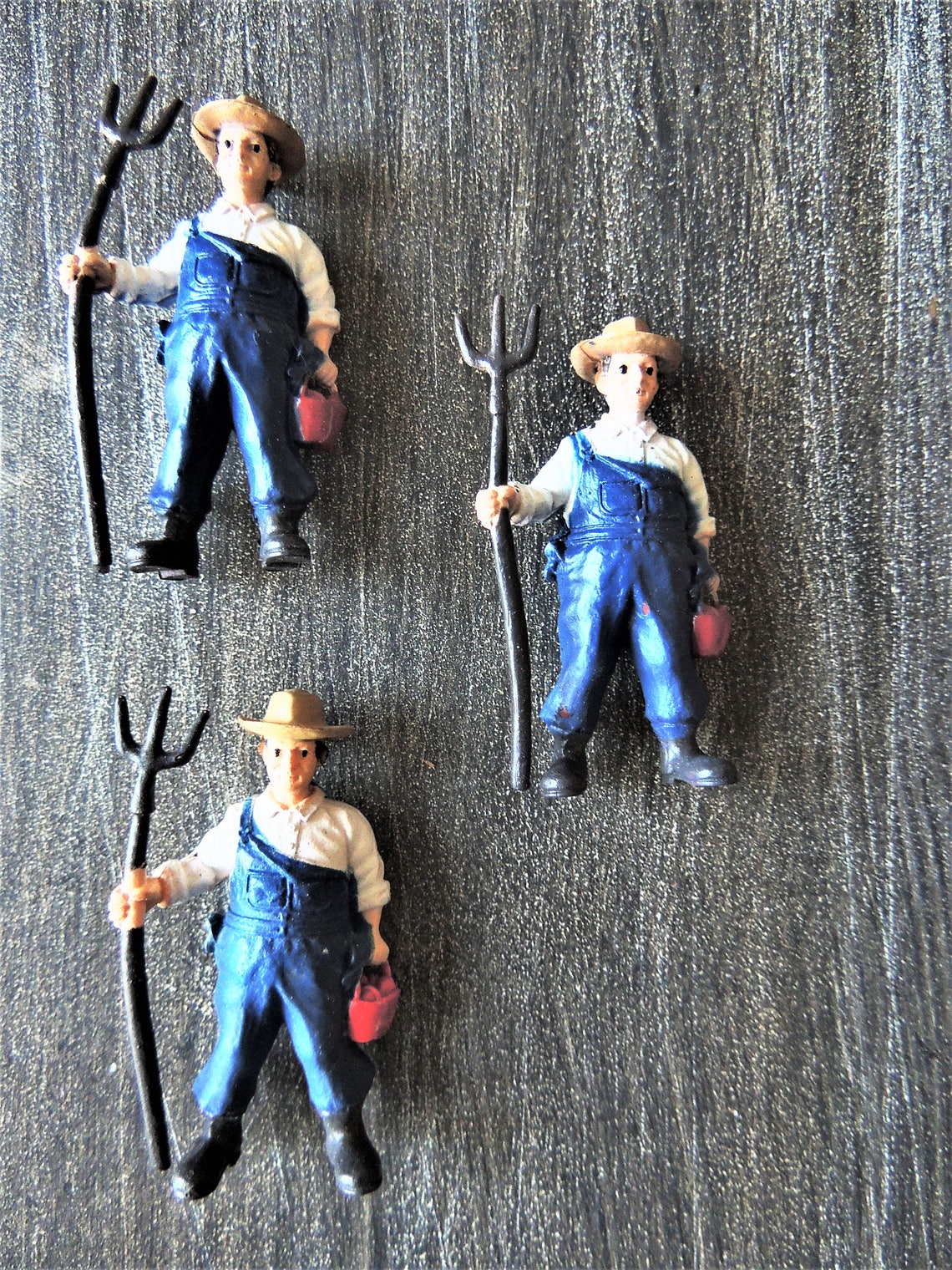 MINIATURE FARMER With Pitchfork Person Plastic Figures - Etsy