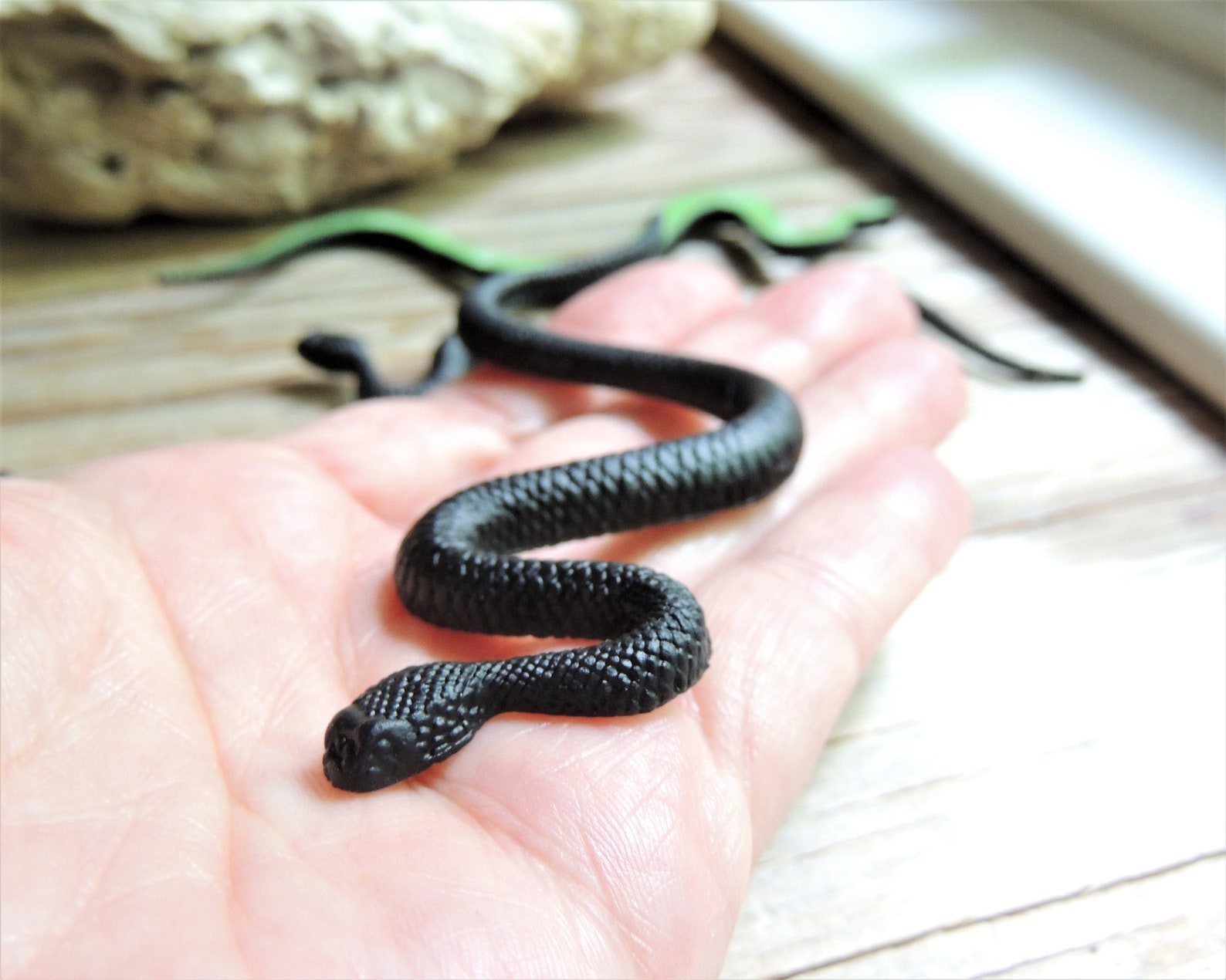 MINIATURE ANIMALS Black SNAKE Figurines Figure Boa Viper - Etsy