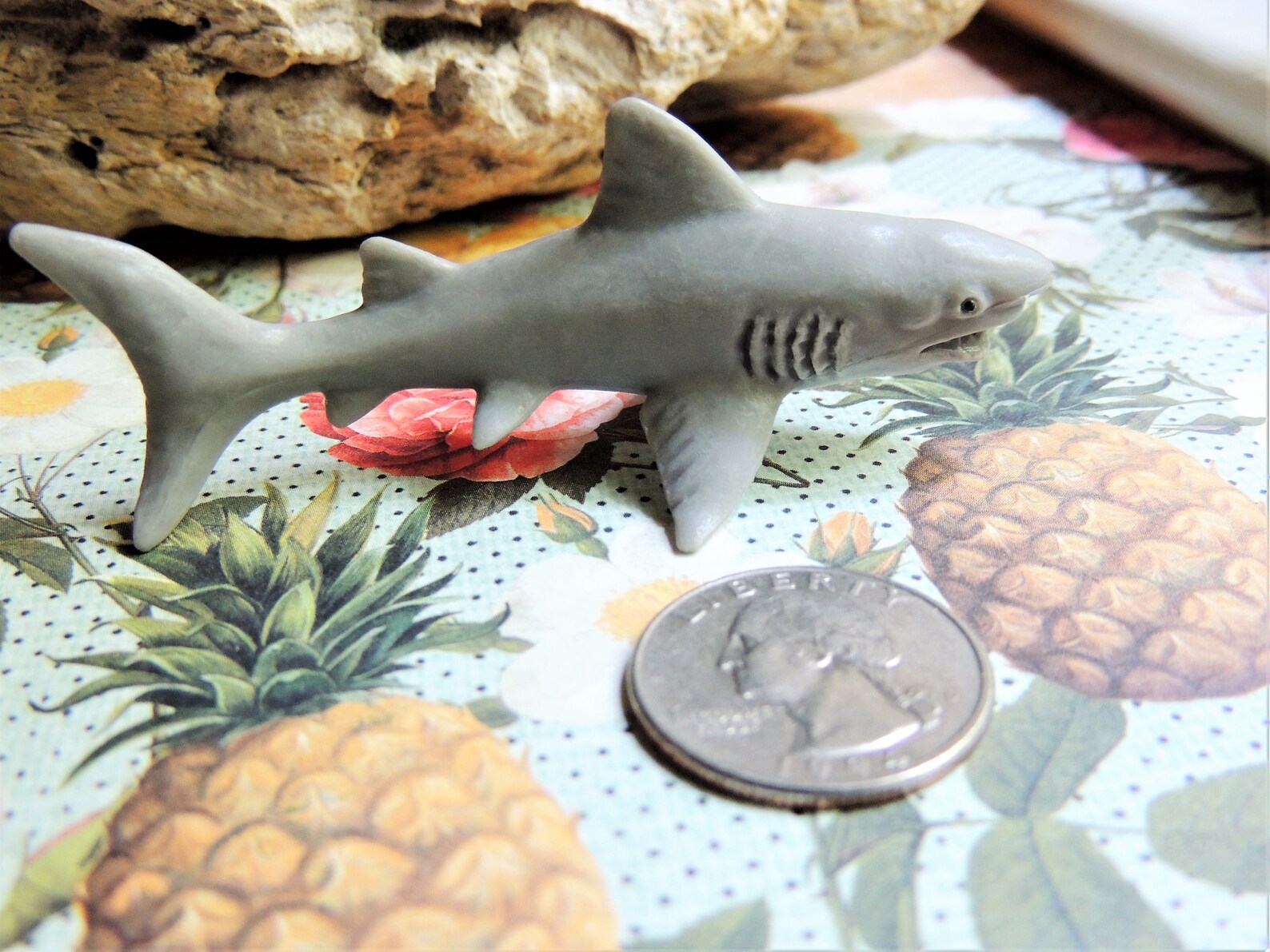 GREAT-WHITE SHARK Miniature Animal Figurine Dollhouse Fairy Garden ...
