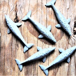 MINIATURES GRAY WHALE Sea Animal Figurine Figure Dollhouse Fairy Garden ...