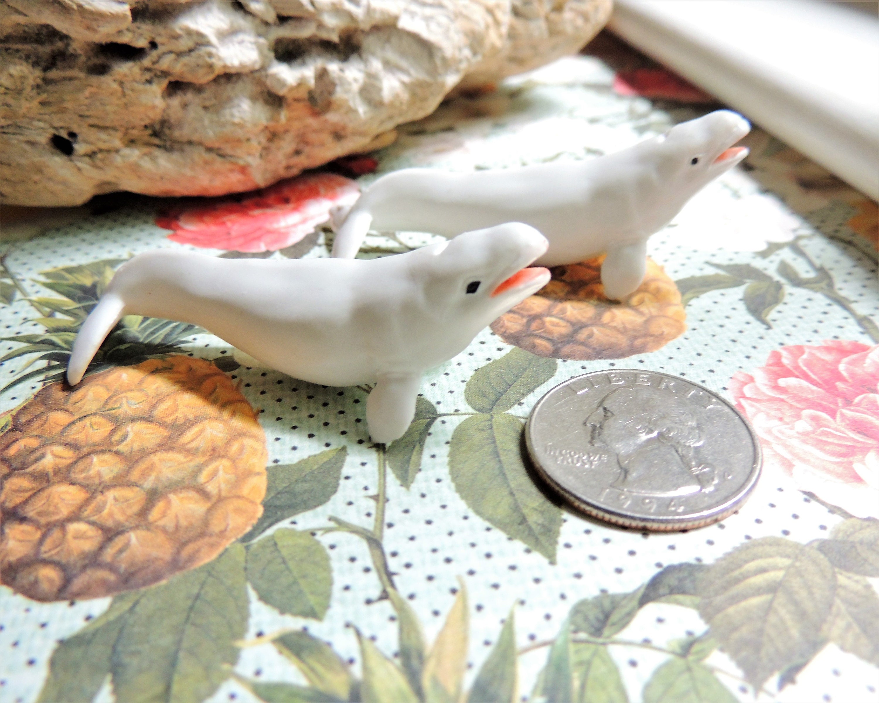 MINIATURE KILLER WHALE Orca Animal Figures Figurines Dollhouse Fairy ...