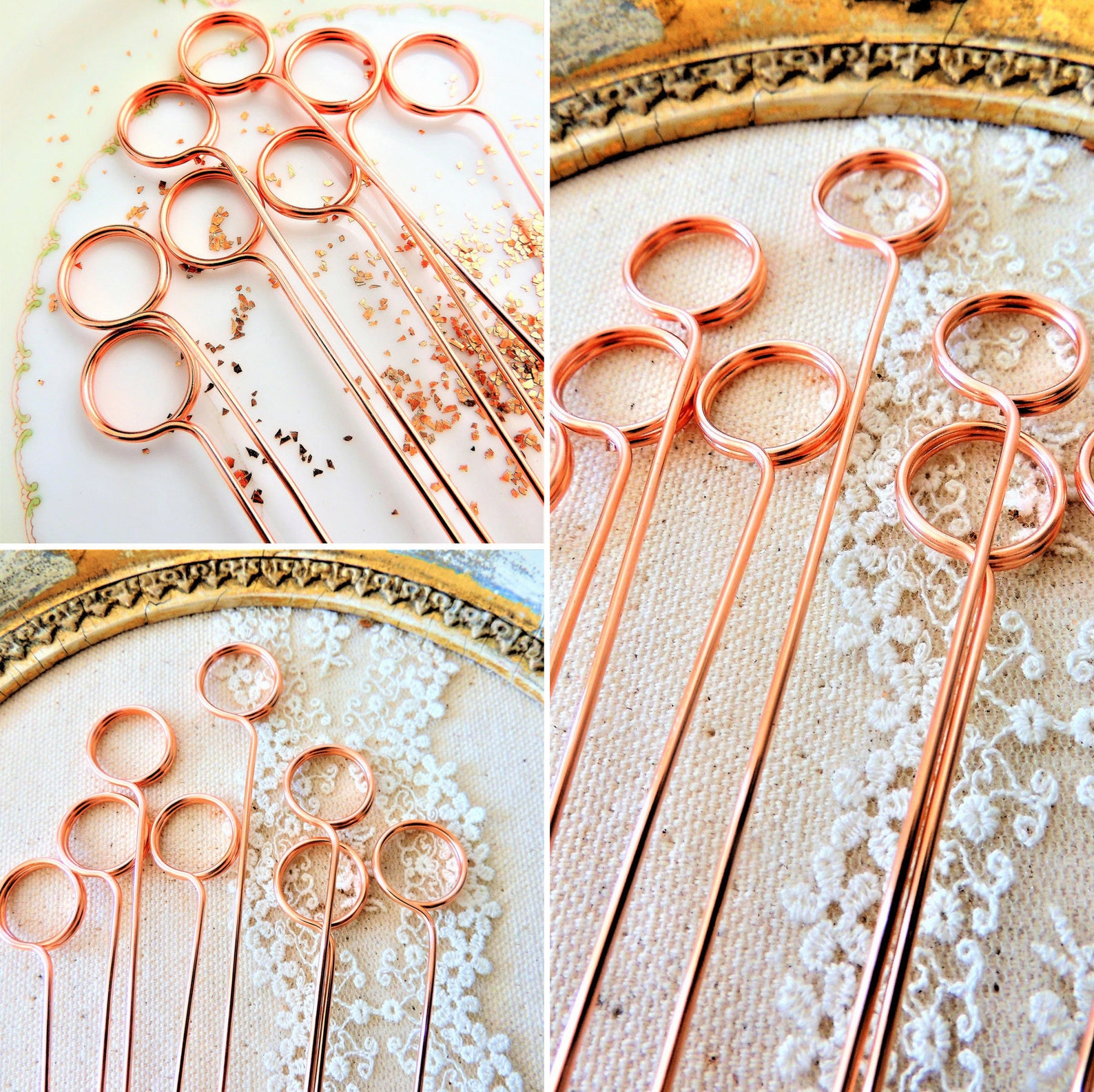 Tall WIRE CARD HOLDERS Table Number Holder Swirl Stems Pick - Etsy