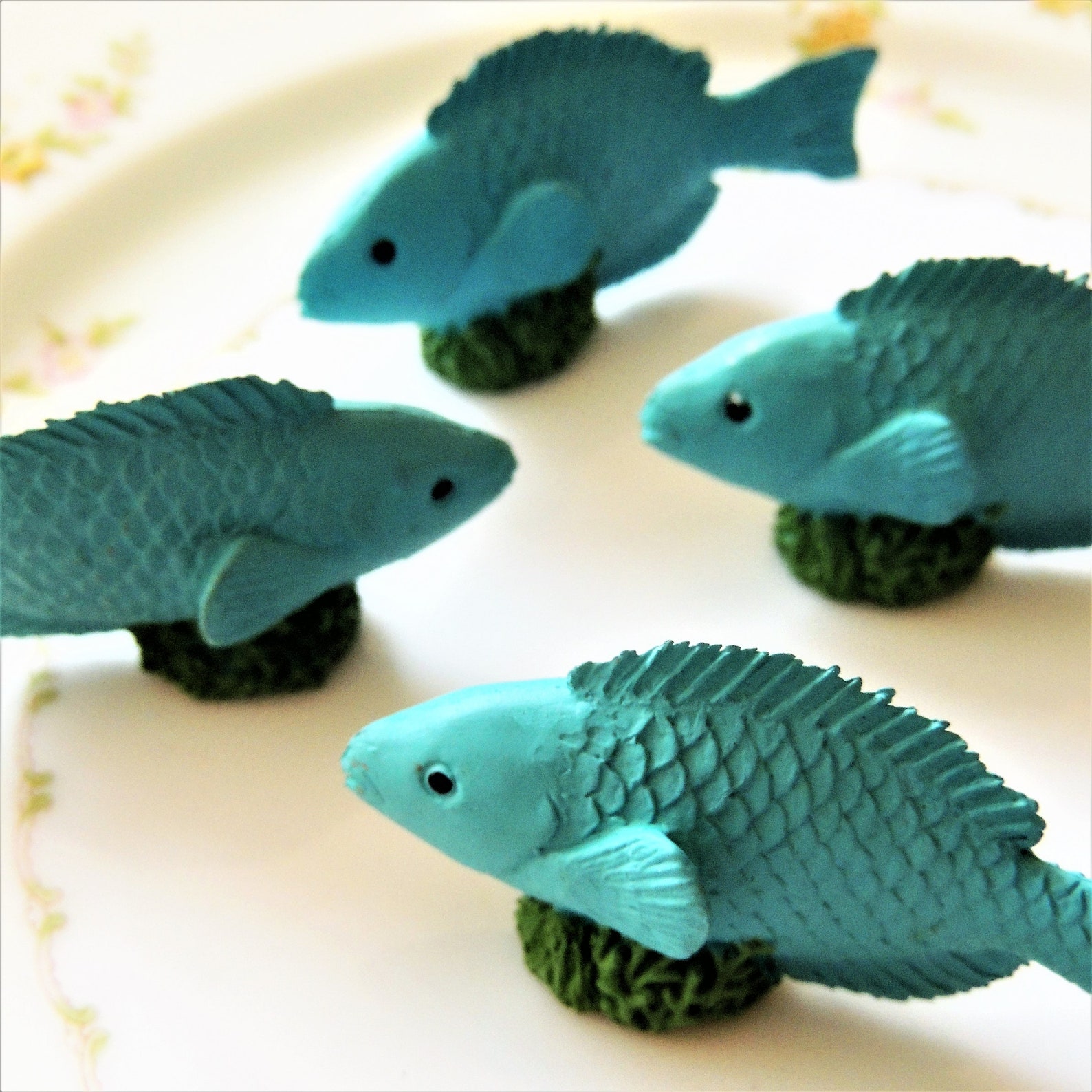 MINIATURE PARROTFISH Fish Animal Figures Figurines Fairy | Etsy