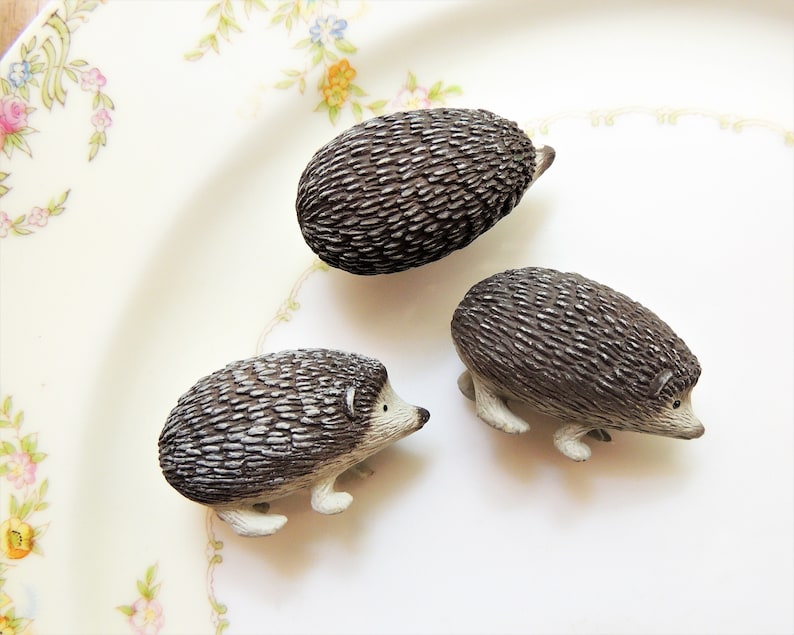 MINIATURE HEDGEHOG Animals Plastic Toy Figures Figurine - Etsy