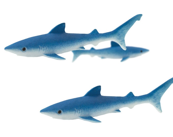 Tiny MINIATURE BLUE SHARK Animal Figurines Figures Dollhouse | Etsy