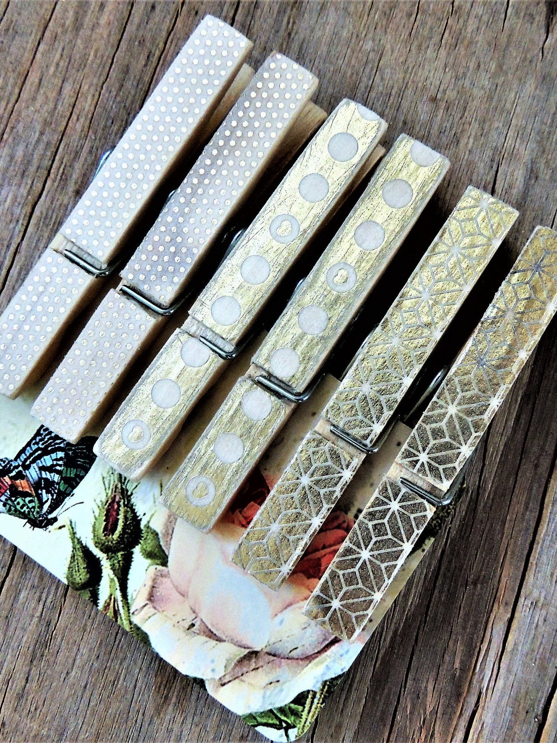 GOLD CLOTHESPINS Clothes Pin Decorative Magnets Push Pin - Etsy