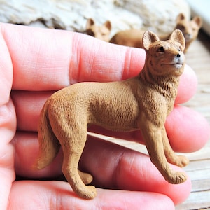 DINGO MINIATURE Animals Figurines Figures Australian Wild Dog Fairy ...