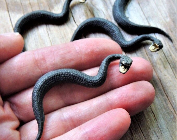 MINIATURE COTTONMOUTH SNAKE Animal Figures Figurines Dollhouse Diorama ...