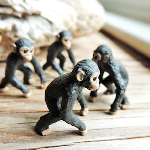 CHIMPANZEE MINIATURES: Tiny Mini Animals Figures Figurine CHIMP ...