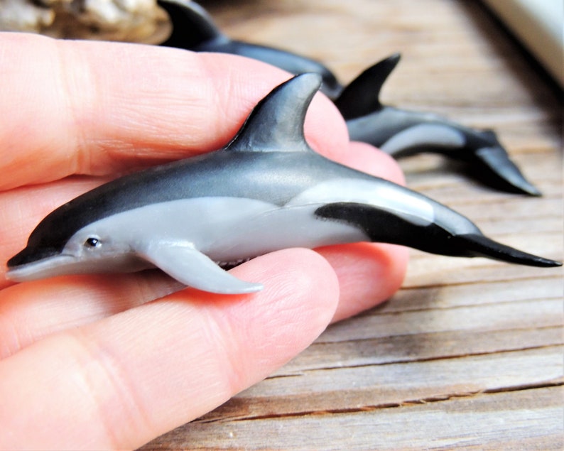 DOLPHIN MINIATURE Animal Common Dolphin Figure Figurine - Etsy