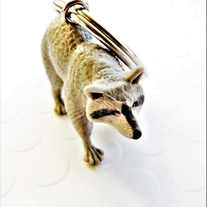 KEYCHAIN Key Chain RACCOON Key Ring Key Fob Animal Cute Fun Cool Unique ...