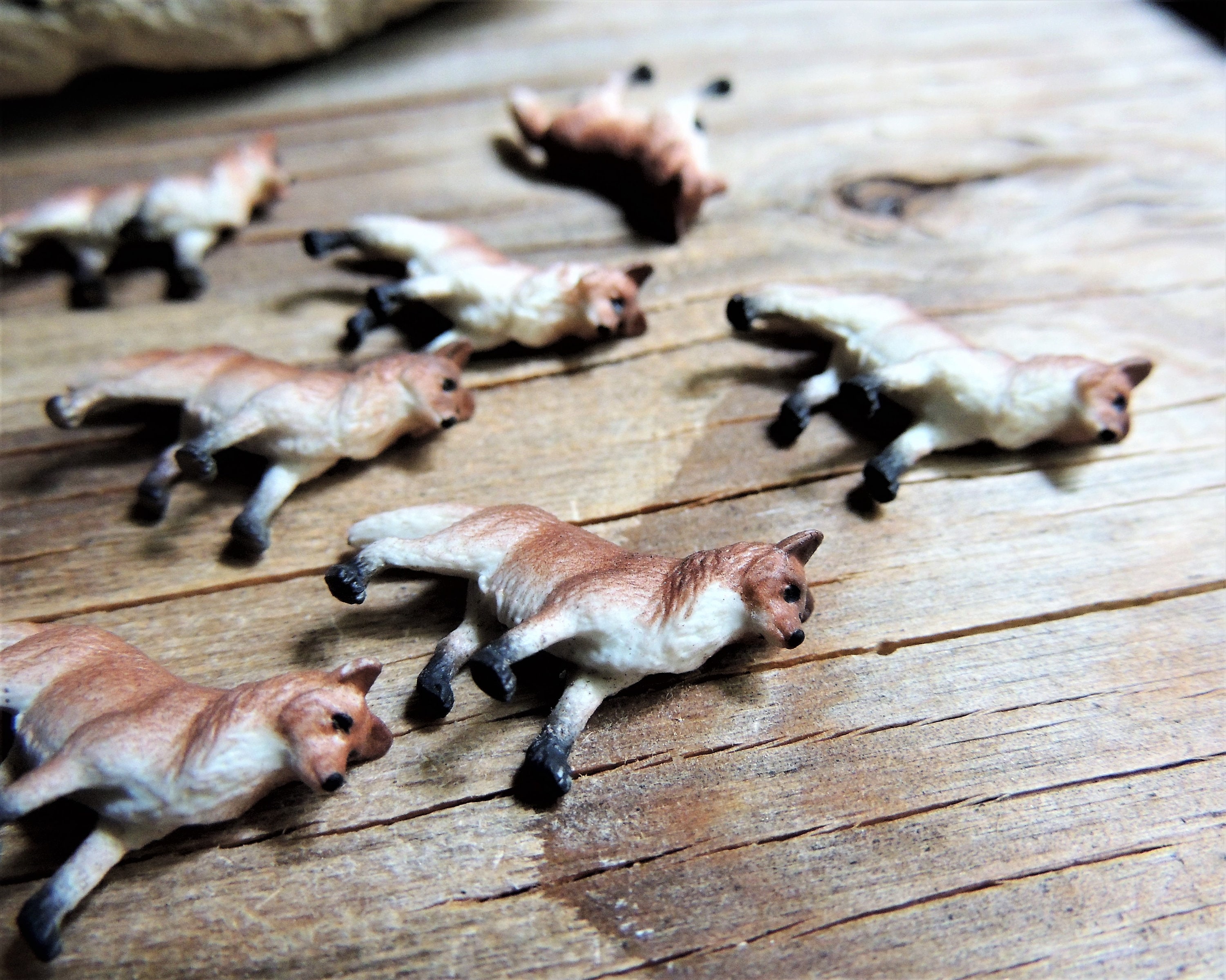 FOX MINIATURE Tiny Mini Animals Figurines Fairy Garden Figures | Etsy