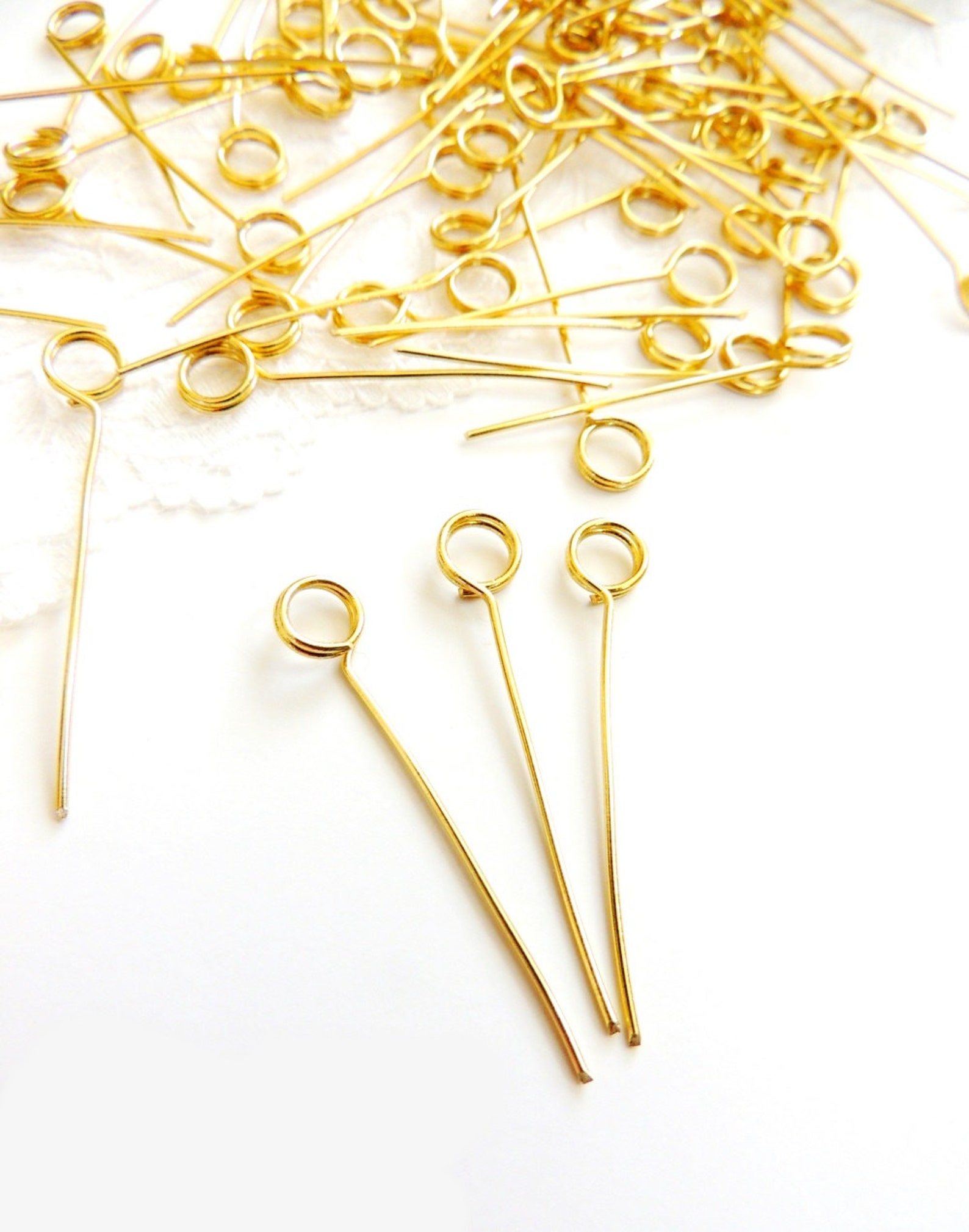 25 Gold Silver Wire Place Card Holders DIY Swirl Stems Picks | Etsy