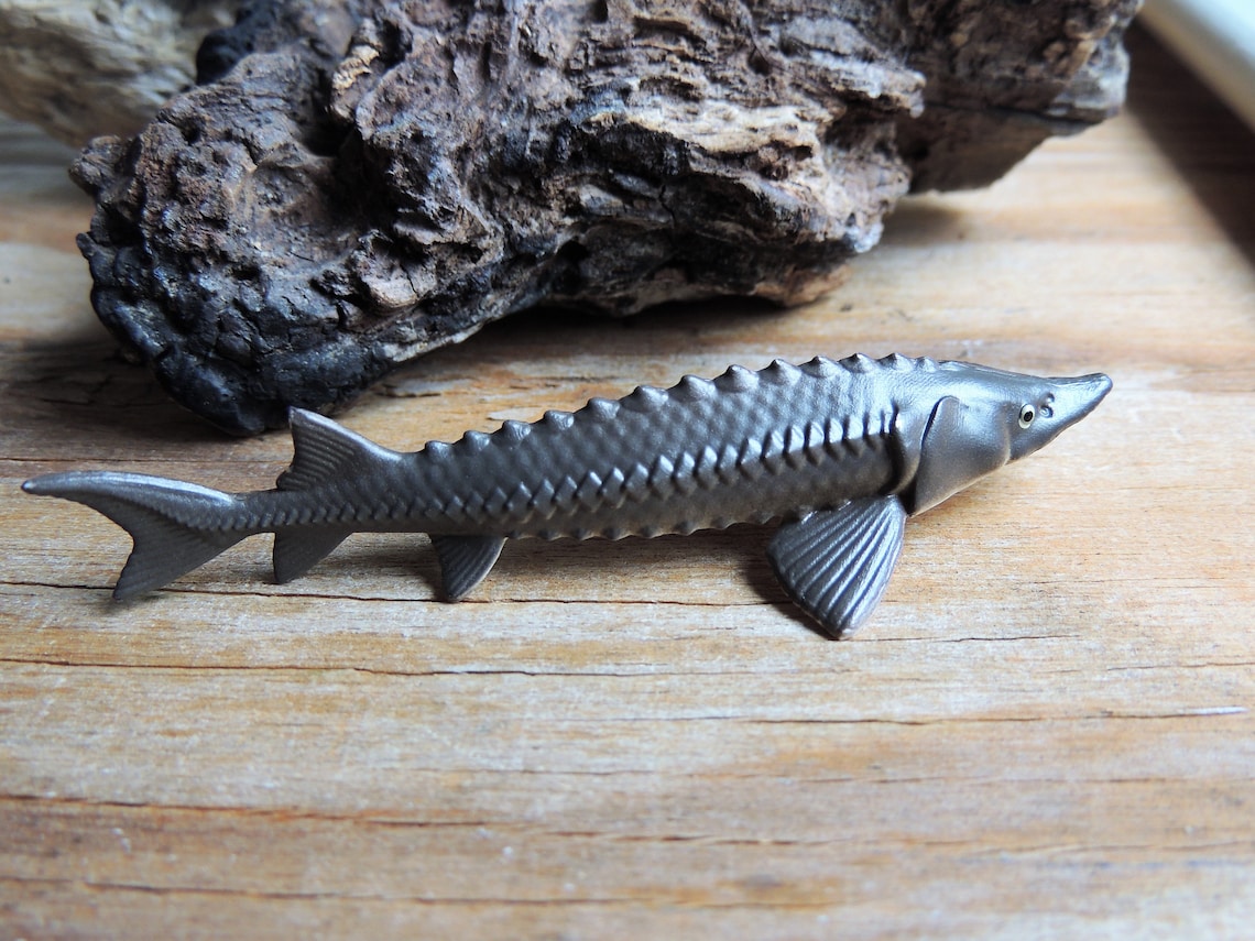 Miniature LAKE STURGEON FISH Animal Figure Figurine Dollhouse | Etsy