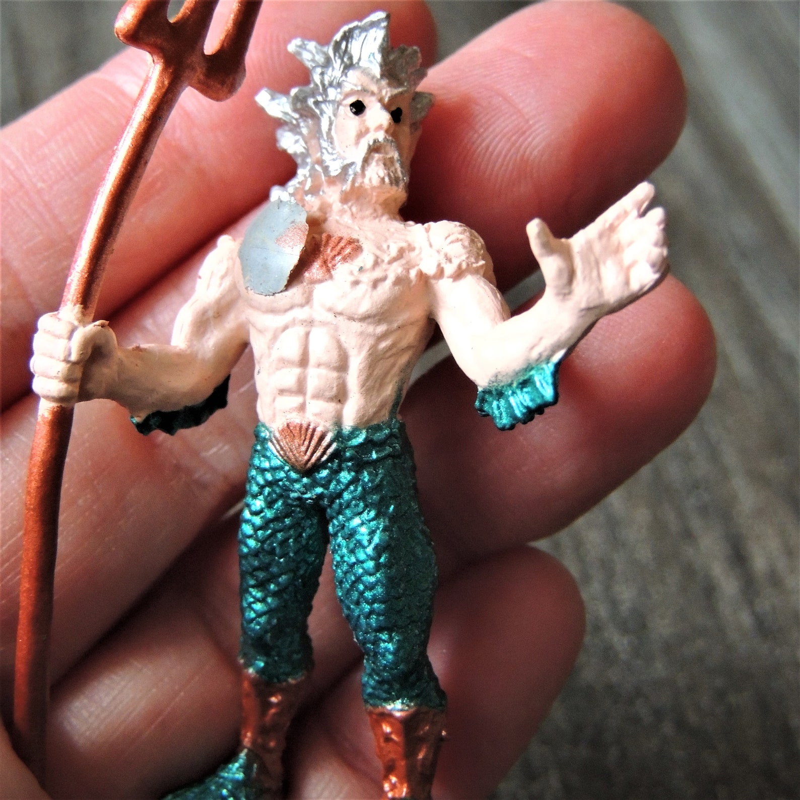 MINIATURE POSEIDON Plastic Toy Figures Figurine Dollhouse | Etsy
